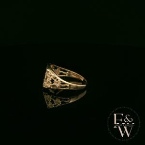 9ct Yellow Gold Three-leaf Clover Signet Ring - Etsy
