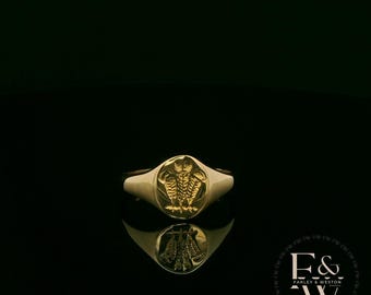 Signet Sterling Silver Rings For Men 8.5 Ring Prince Of Wales's Three ...