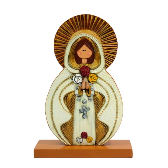 Mystic Rose Virgen de la Rosa Mística Religious Decoration | Etsy