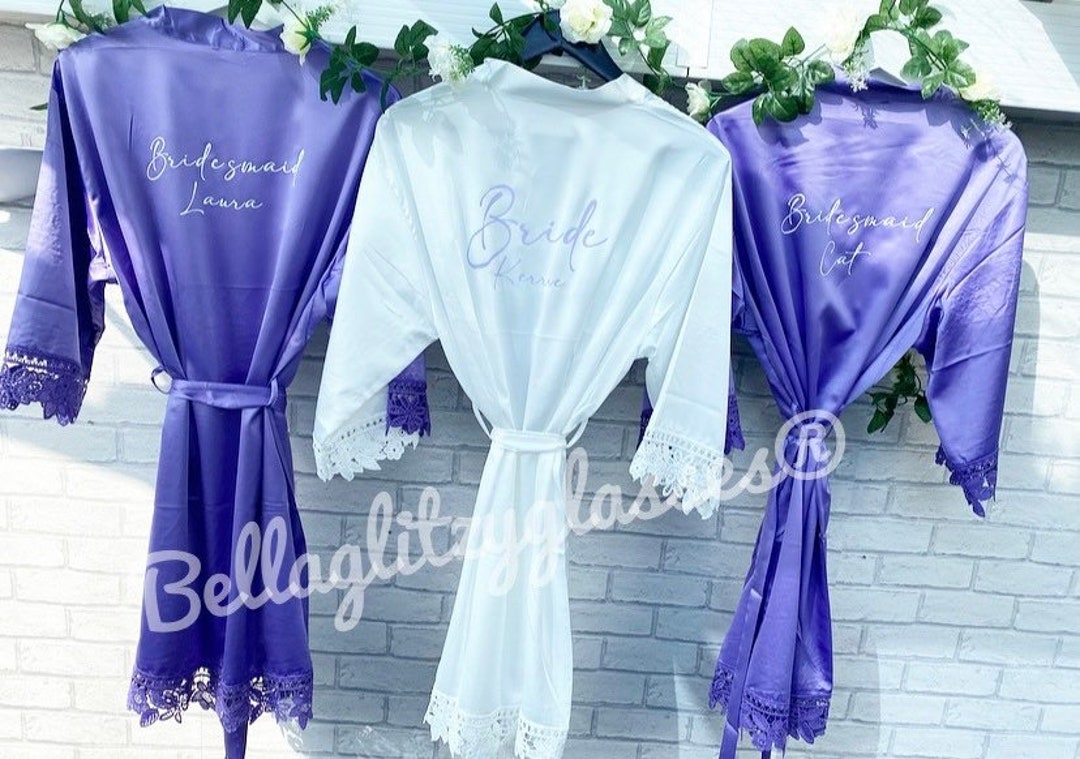 Personalised Bridesmaid Robes, Lace Bridesmaid Robes, Bridesmaid Gifts ...