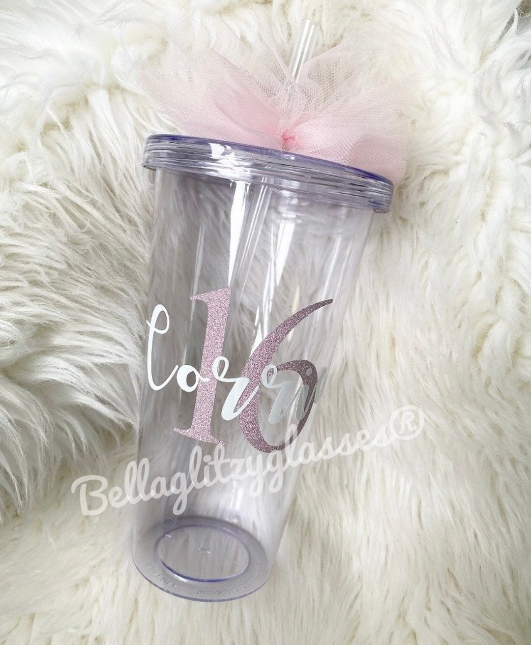 Personalised Birthday Cup With Straw - Etsy