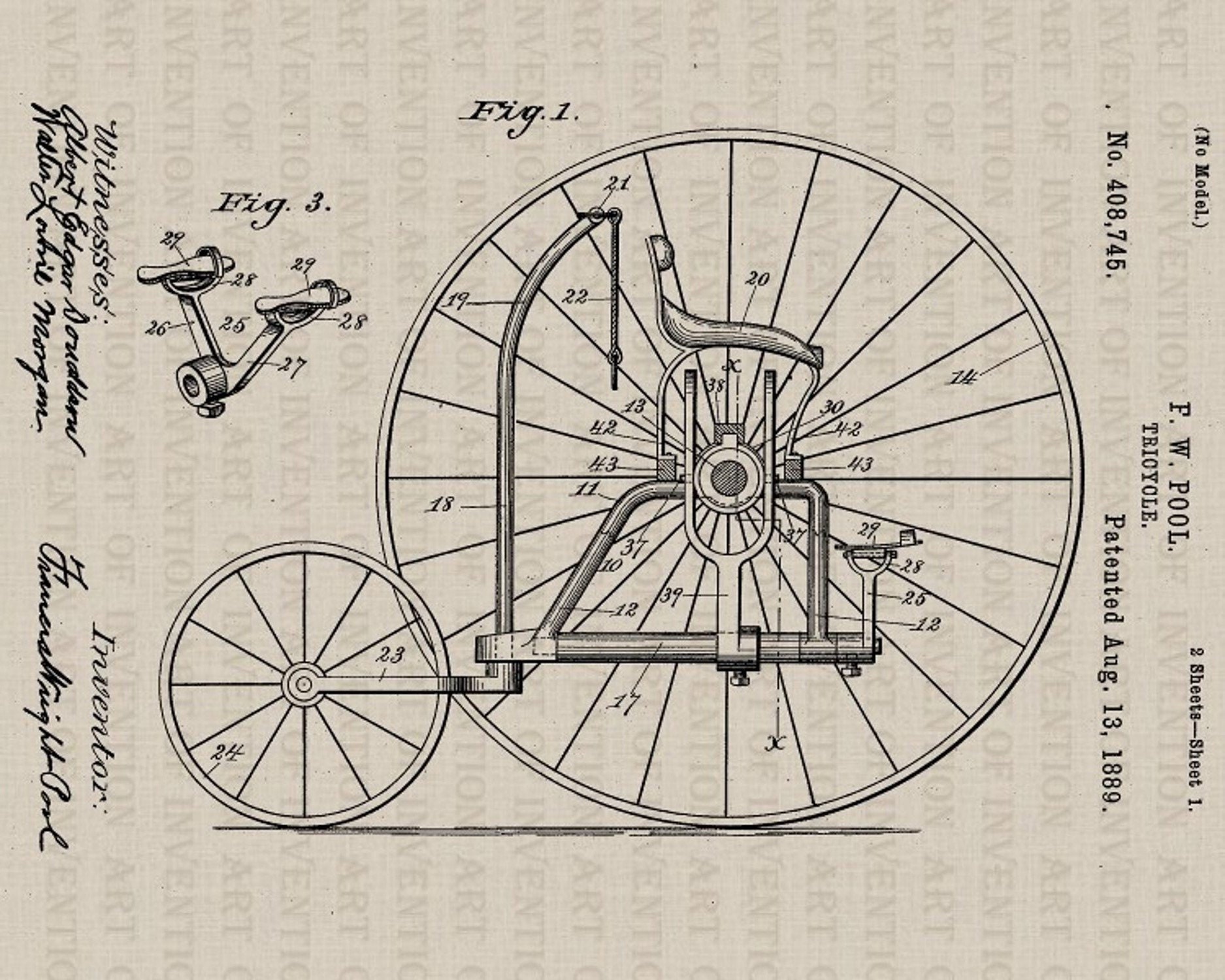 Digital Prints Vintage Wall Art 1875 Hanging Bird Cage Patent Drawing ...