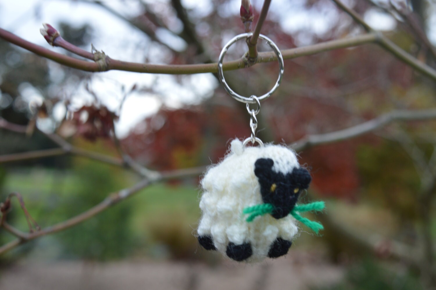 Sheep Keyring Sheep Keychain Hand Knitted Sheep Farm Animal - Etsy
