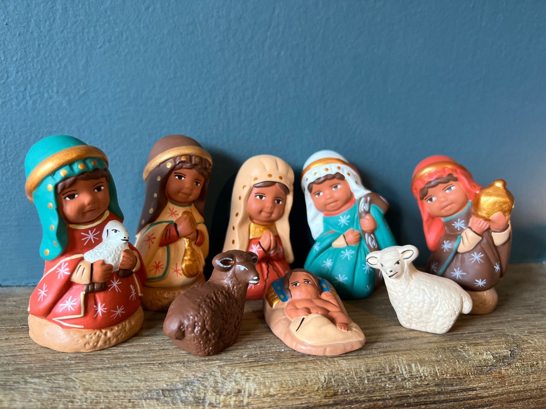 Nativity Scene, Nativity Set, Ceramic Nativity Set 8 Pieces - Etsy