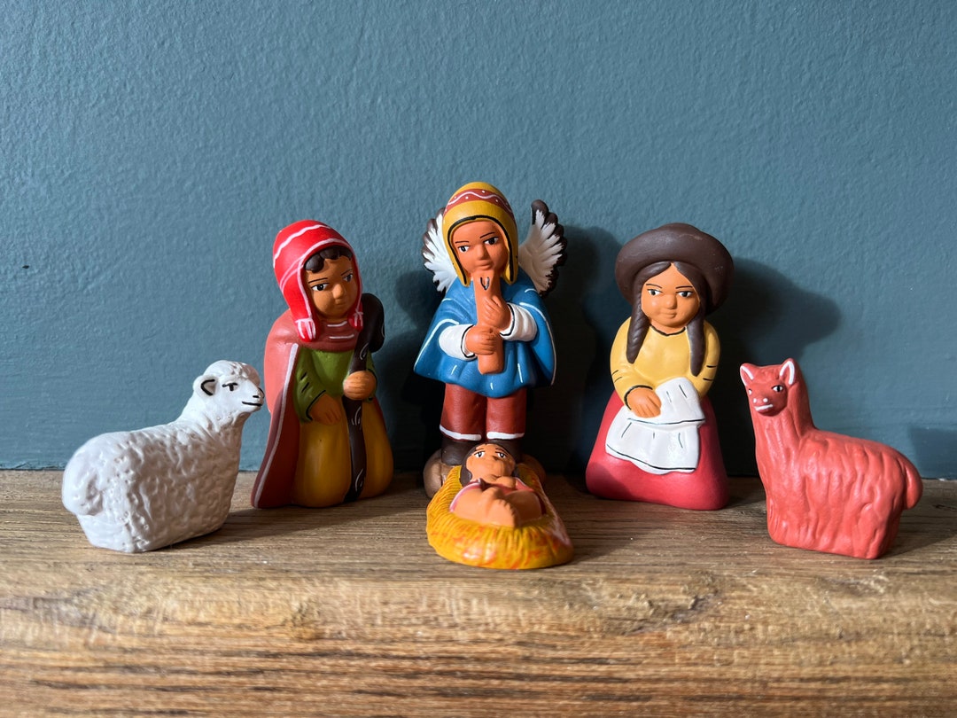 Nativity Scene, Nativity Set, Ceramic Nativity Set 6 Pieces, Nativity ...