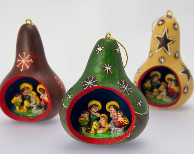 Nativity Set Gourd Nativity Scene Christmas Decorarion - Etsy