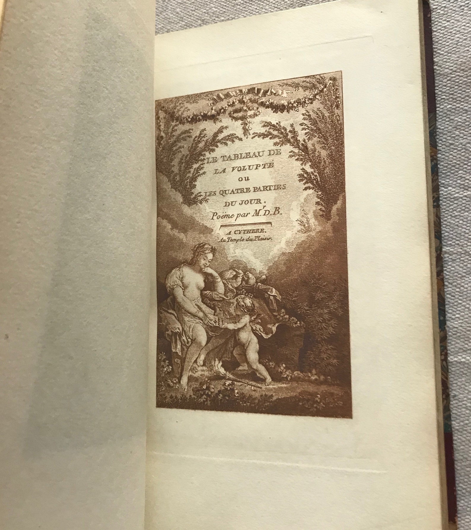 Tableau De La Volupte, MDB (du Buisson) Reimpression of A Cythere, 1771 ...