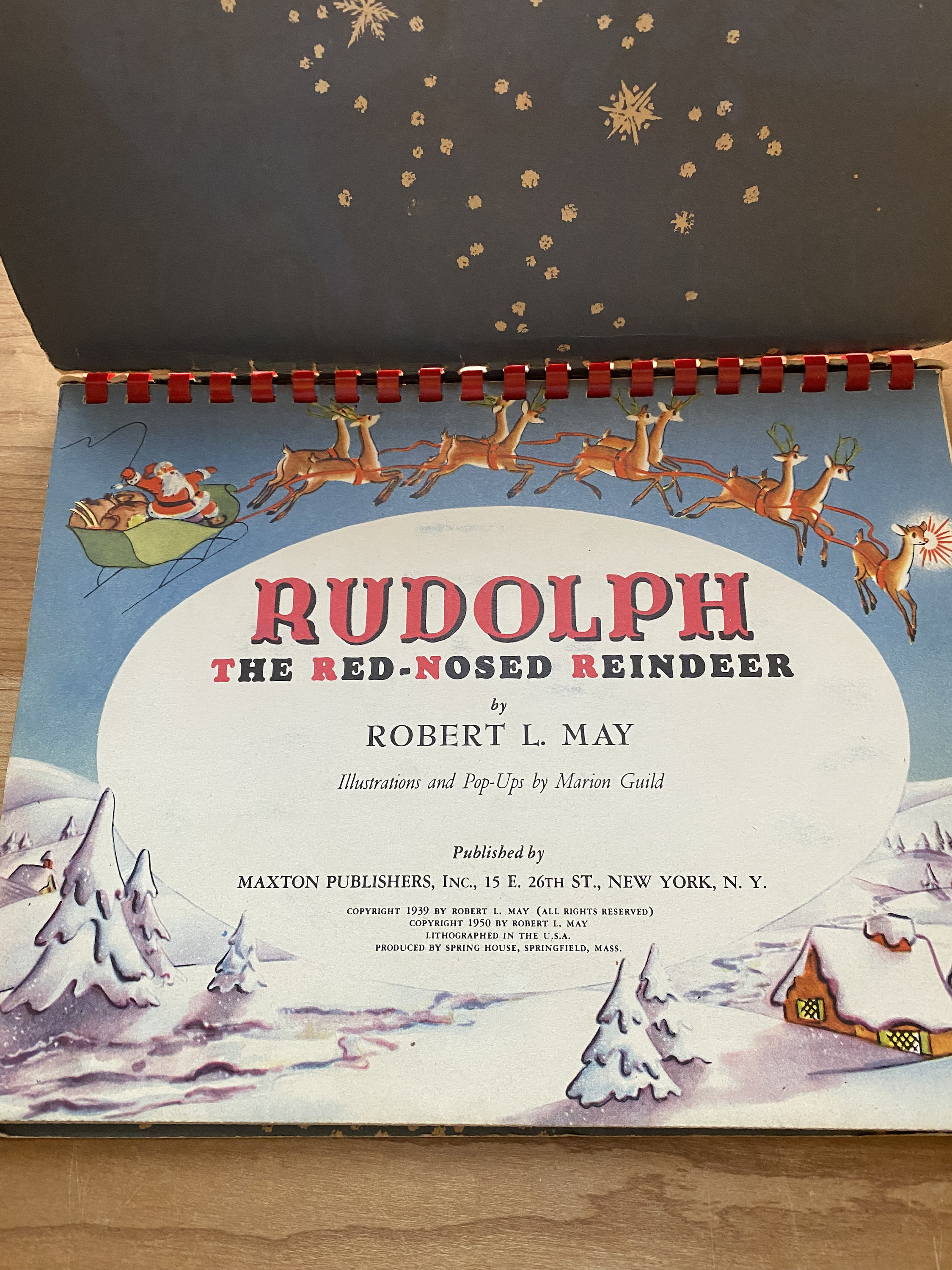 1950 Rare Pop-up Edition, Rudolph the Red-nosed Reindeer, Robert L. May ...