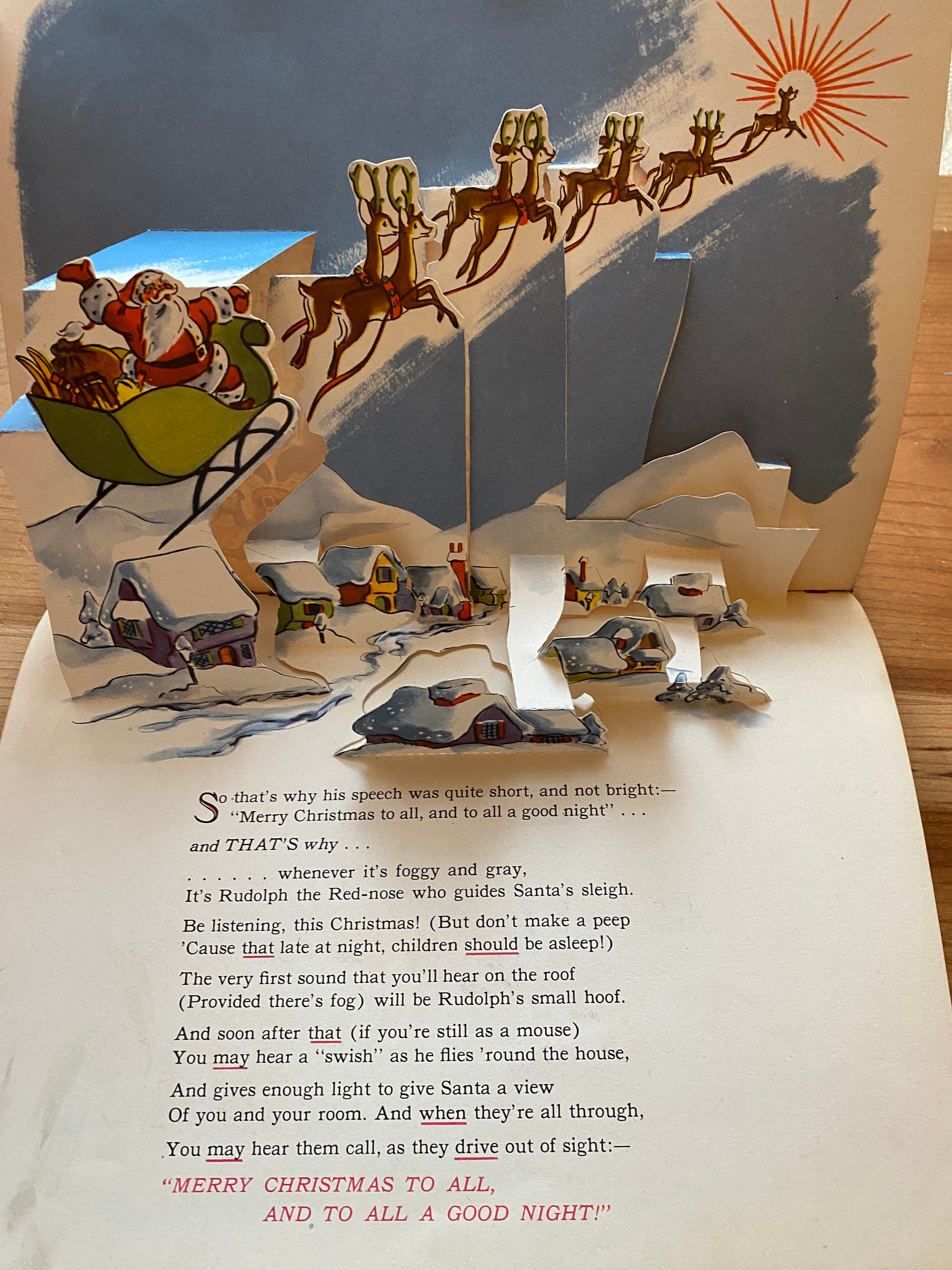 1950 Rare Pop-up Edition, Rudolph the Red-nosed Reindeer, Robert L. May ...