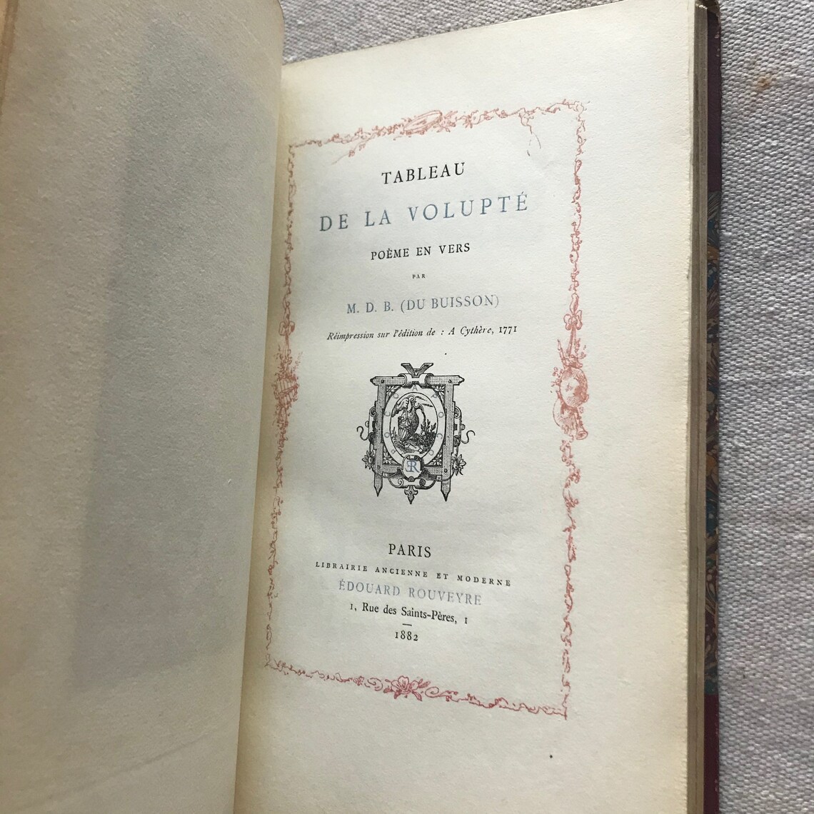 Tableau de la Volupte MDB Du Buisson Reimpression of A | Etsy