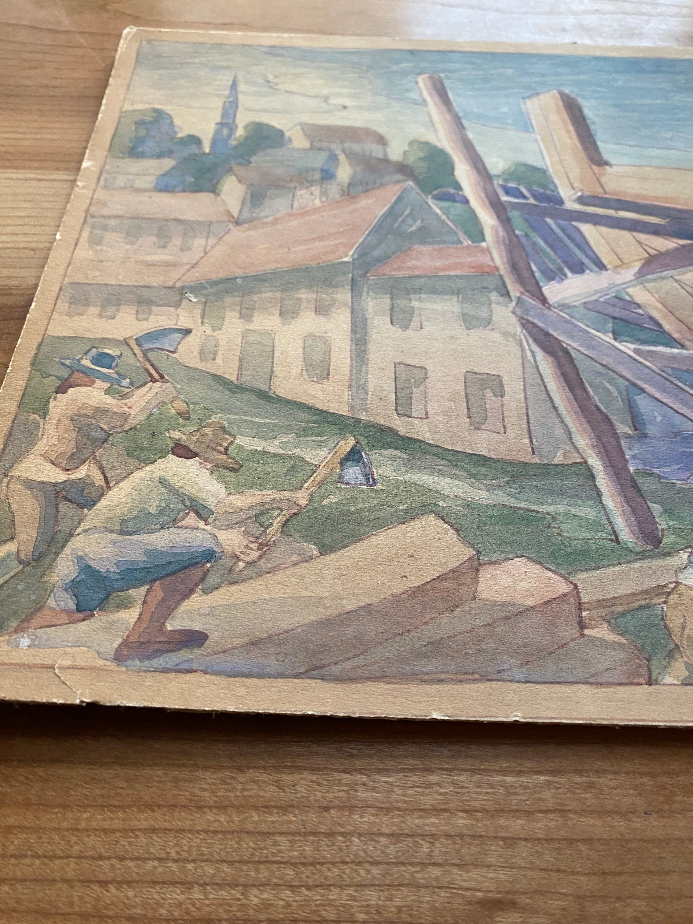 Max Russell Woodson 1895 1953 Watercolor/drawing on Board - Etsy