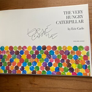 Signed the Very Hungry Caterpillar, Eric Carle, 1987 Printing - Etsy