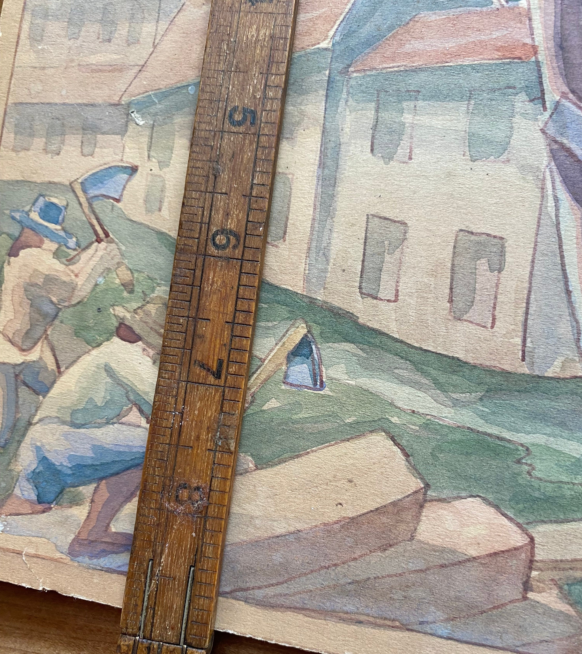 Max Russell Woodson 1895 1953 Watercolor/drawing on Board - Etsy