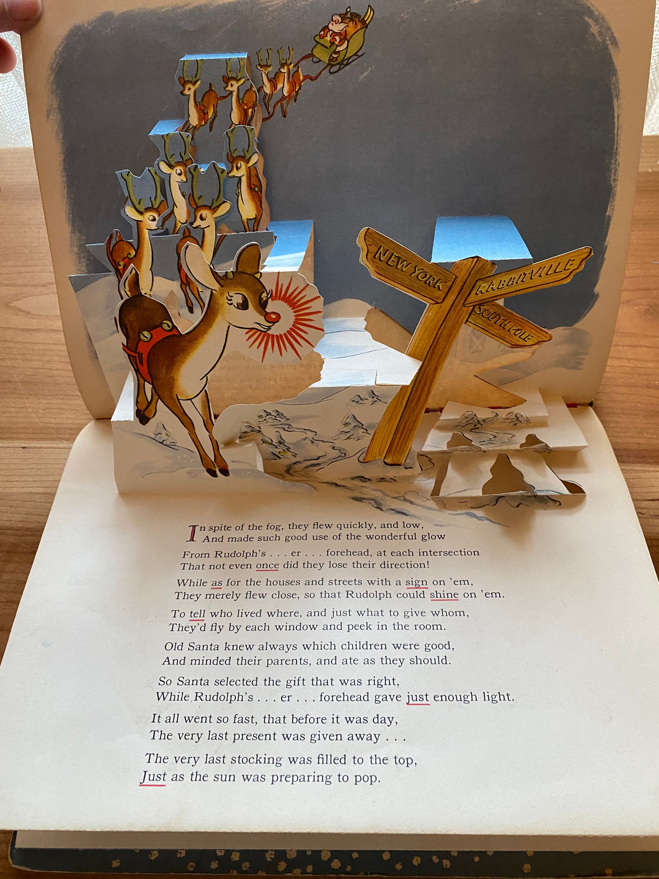 1950 Rare Pop-up Edition, Rudolph the Red-nosed Reindeer, Robert L. May ...