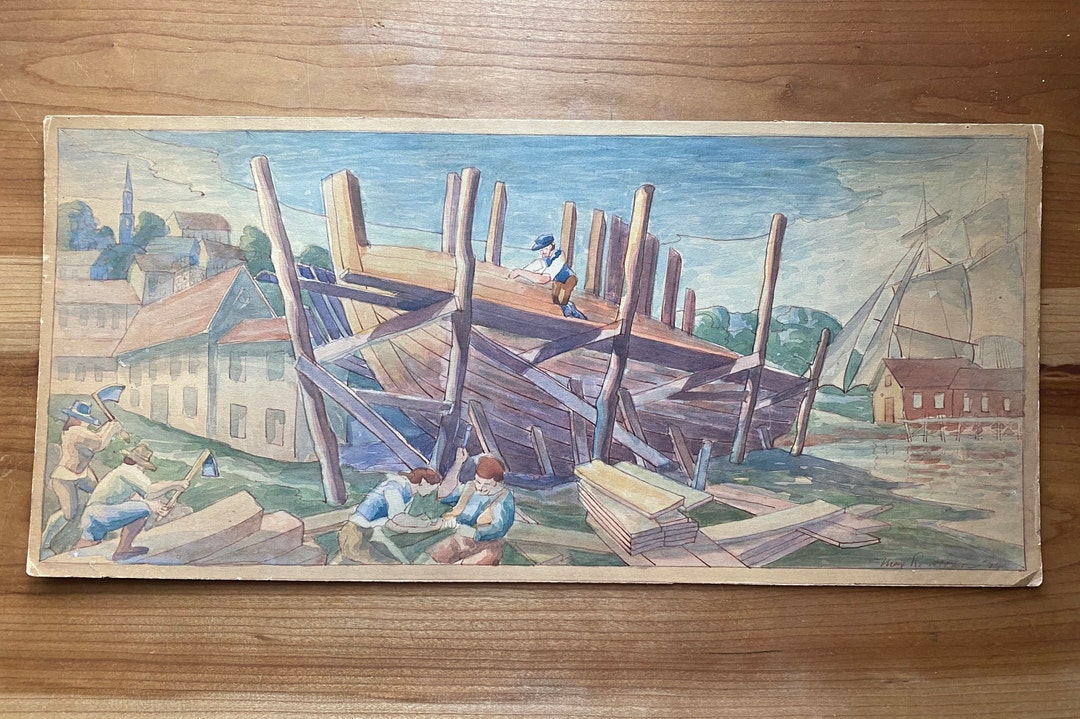 Max Russell Woodson 1895 1953, Watercolor/drawing on Board - Etsy