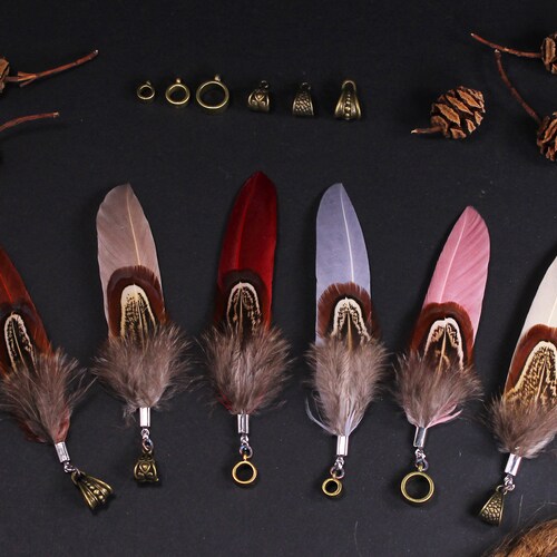 Dread Feather Pendant With Feather Natural Feather Jewelry - Etsy