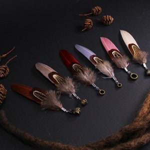 Dread Feather, Pendant With Feather, Natural Feather Jewelry - Etsy
