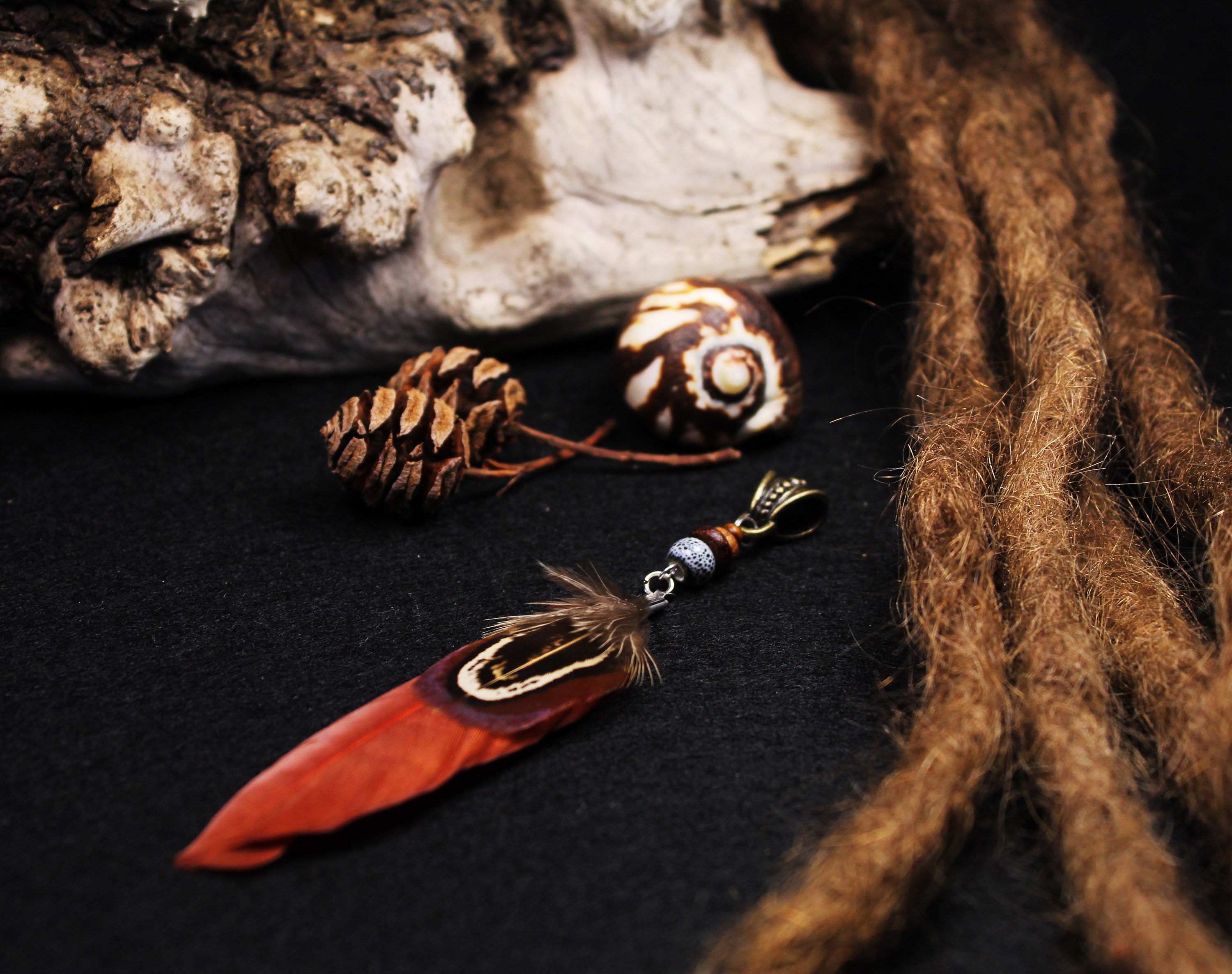 Dreadbead Dreadfeather Dread Jewelry Feather Jewelry for | Etsy