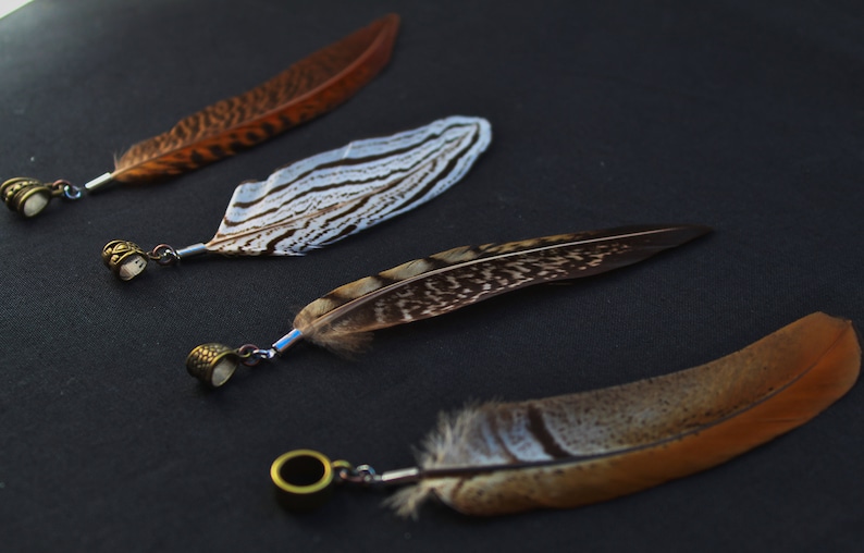 Dread Jewelry With Feather | Hippie Jewelry | Ethno Dreadbead | Loc ...