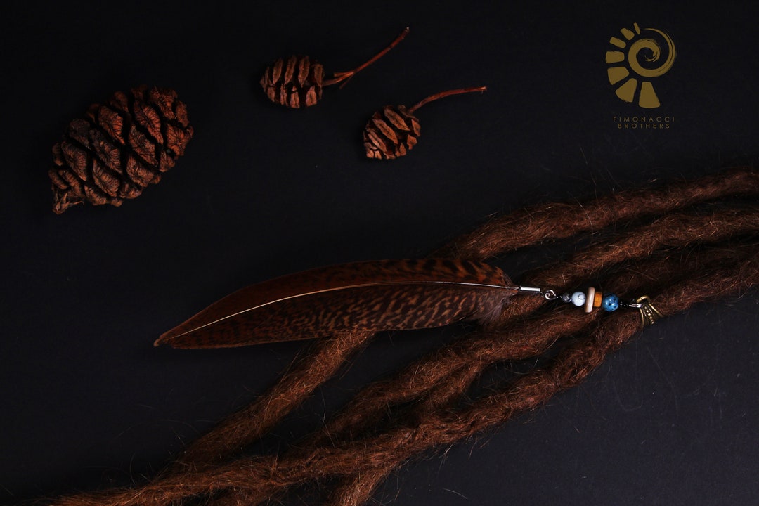 Dread Jewelry With Feather Dreadperle Ethno Dreadlock Pearl Hippie ...