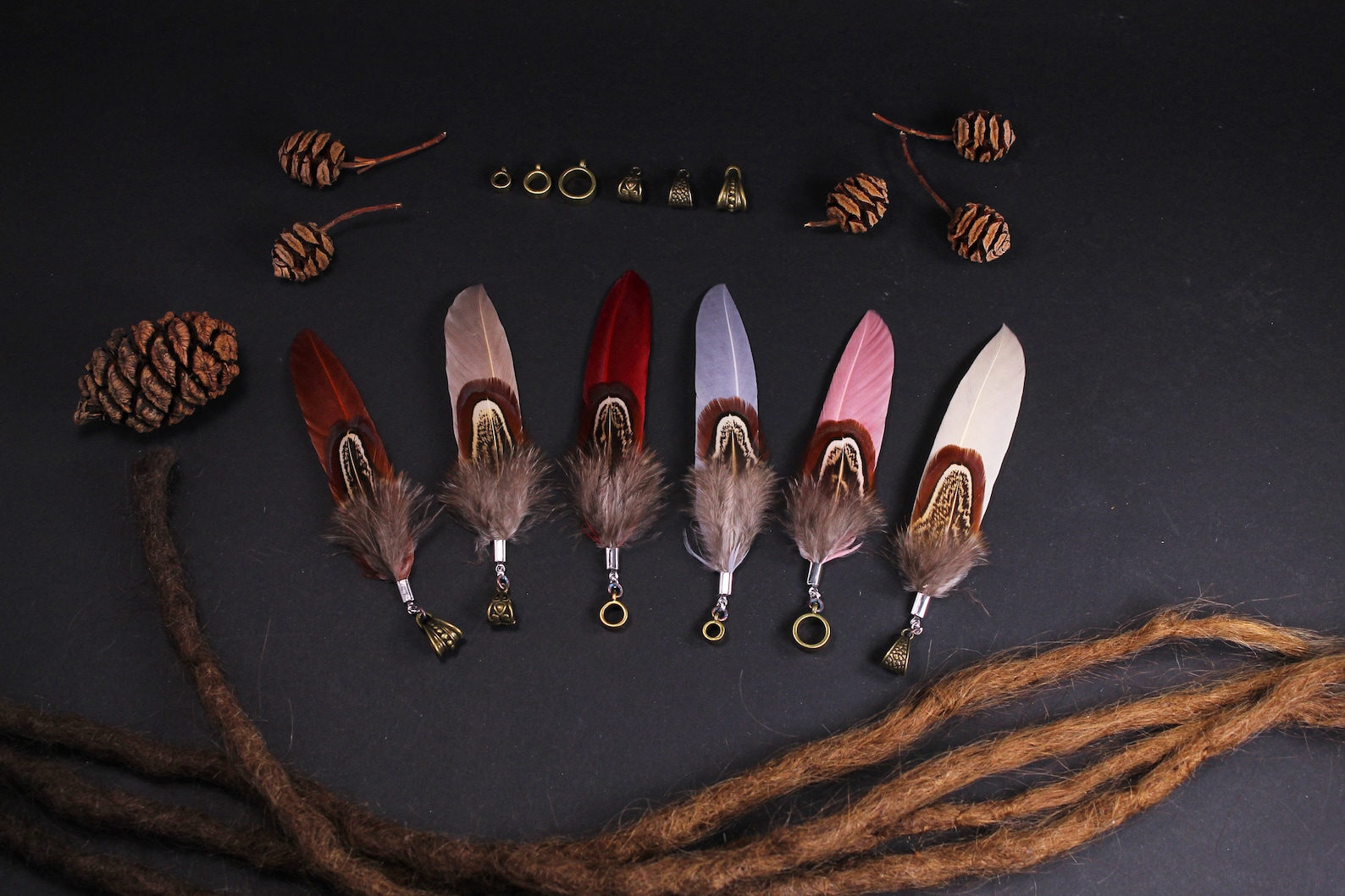 Dread Feather, Pendant With Feather, Natural Feather Jewelry - Etsy