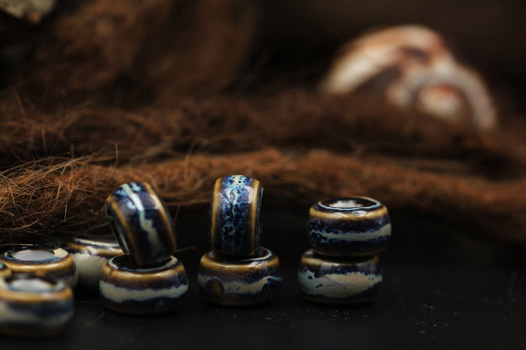 Ceramic Dread Beads | Dread Jewelry | 3 Pieces | Ceramic Beads for ...