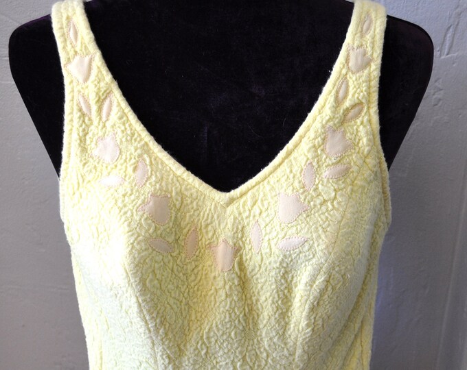 Vintage Sears Bathing Suit. 1960s One Piece Boy Short Style, Yellow ...