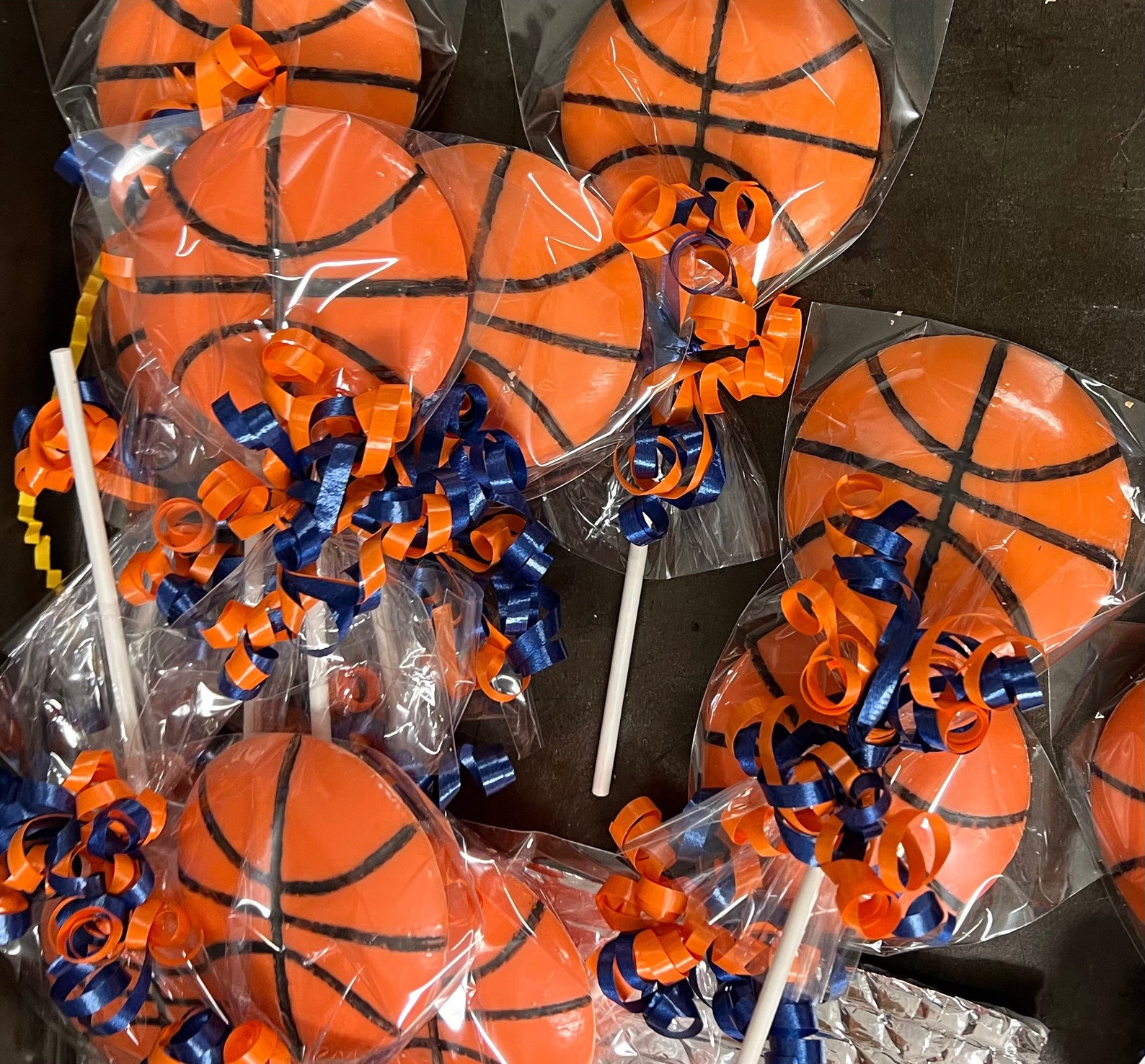 Basketball Chocolate Lollipop - Etsy