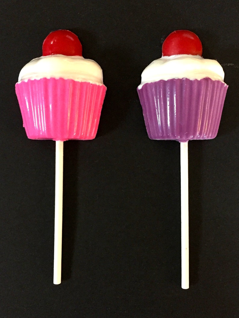 Cupcake Chocolate Lollipops - Etsy