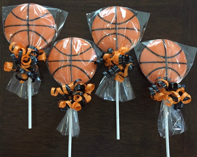 Basketball Chocolate Lollipop | Etsy