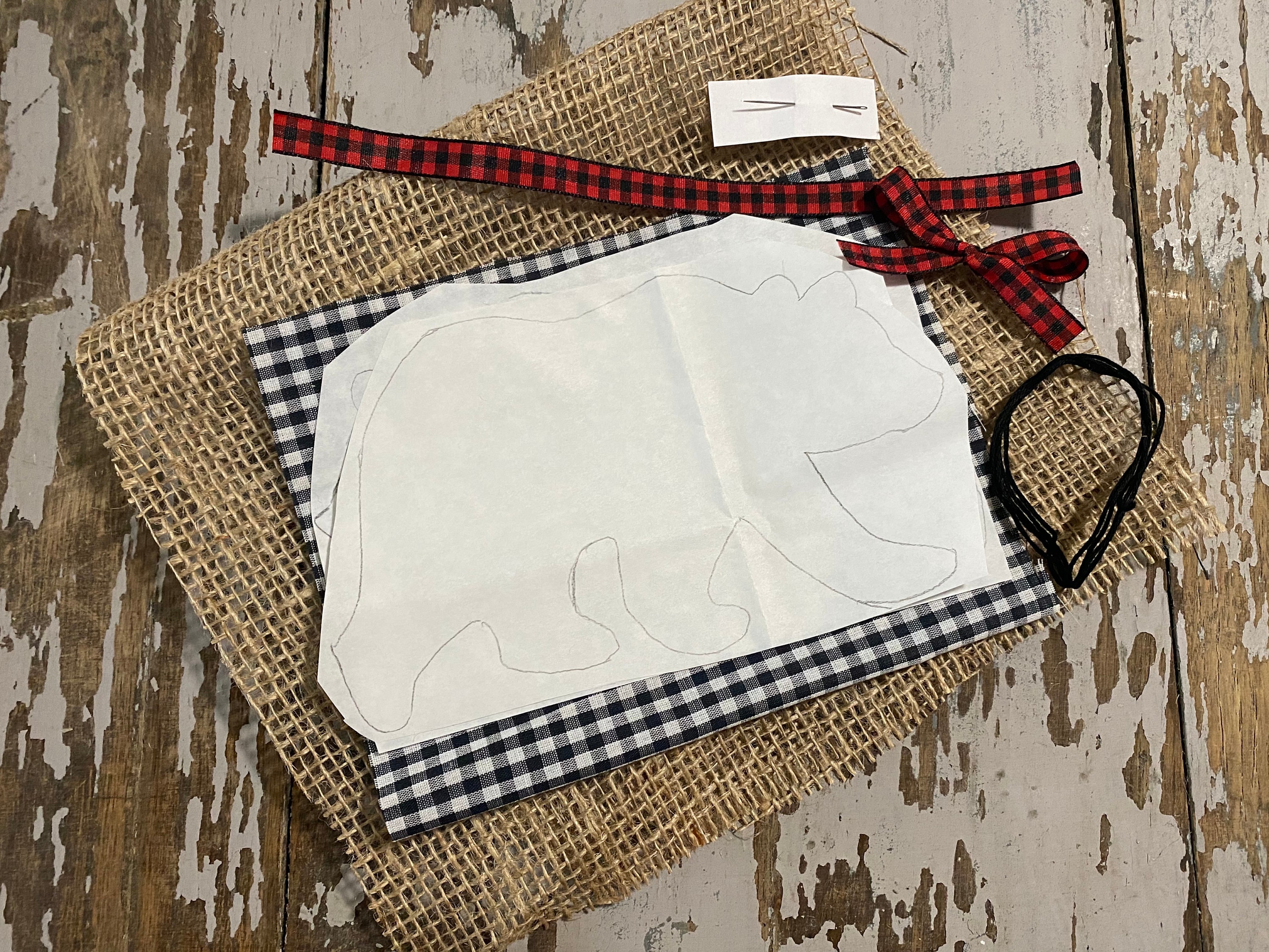 Rustic Burlap Bear Ornament Kit DIY Christmas Gift Craft Fun - Etsy.de