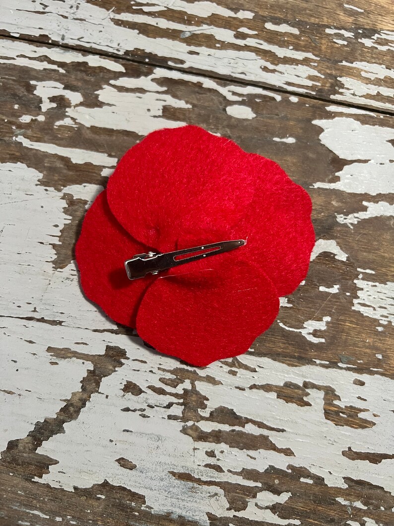 Handmade Red Poppy Pin, Veterans Day Broach, Veteran Hat Pin - Etsy