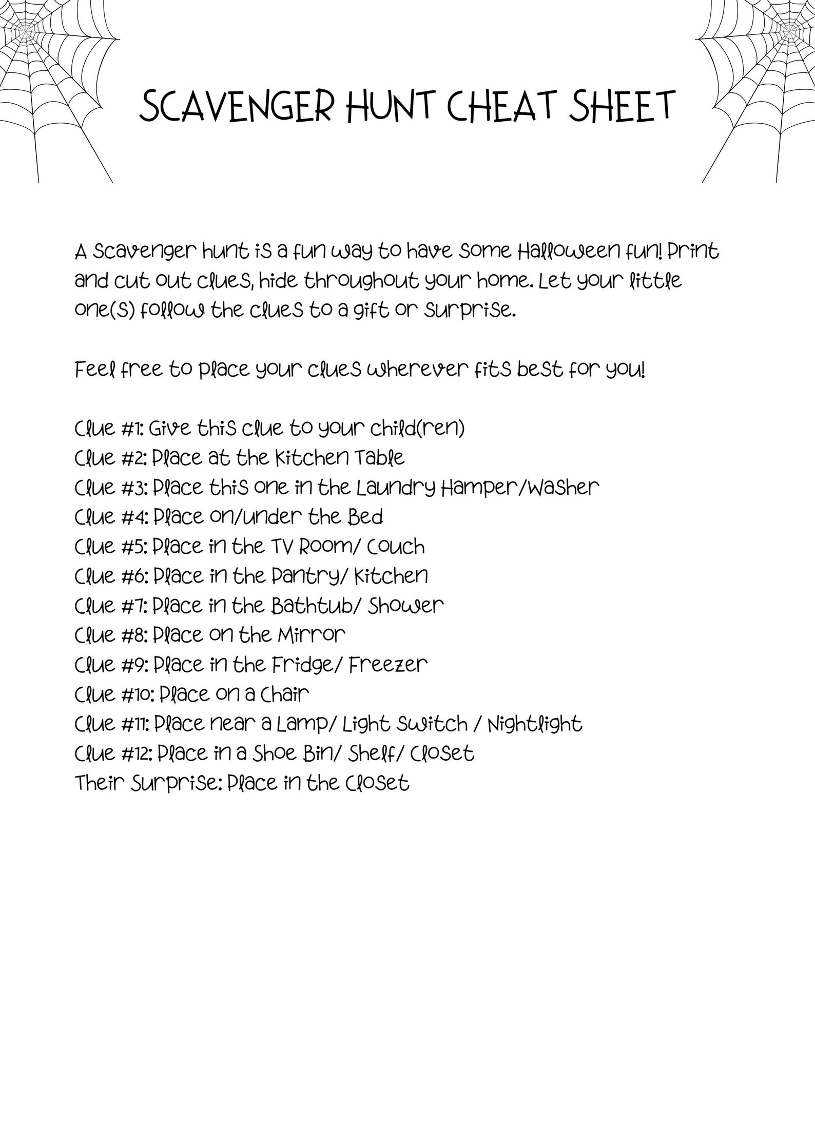 Kids Halloween Scavenger Hunt Trick-or-treat Halloween Game - Etsy