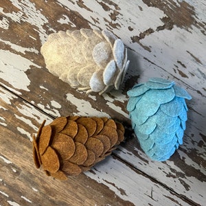 Handmade Felt Pinecones Autumn Tablescapes Fall Decor - Etsy