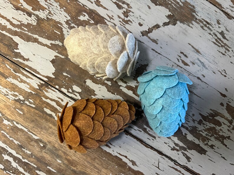 Handmade Felt Pinecones Autumn Tablescapes Fall Decor - Etsy