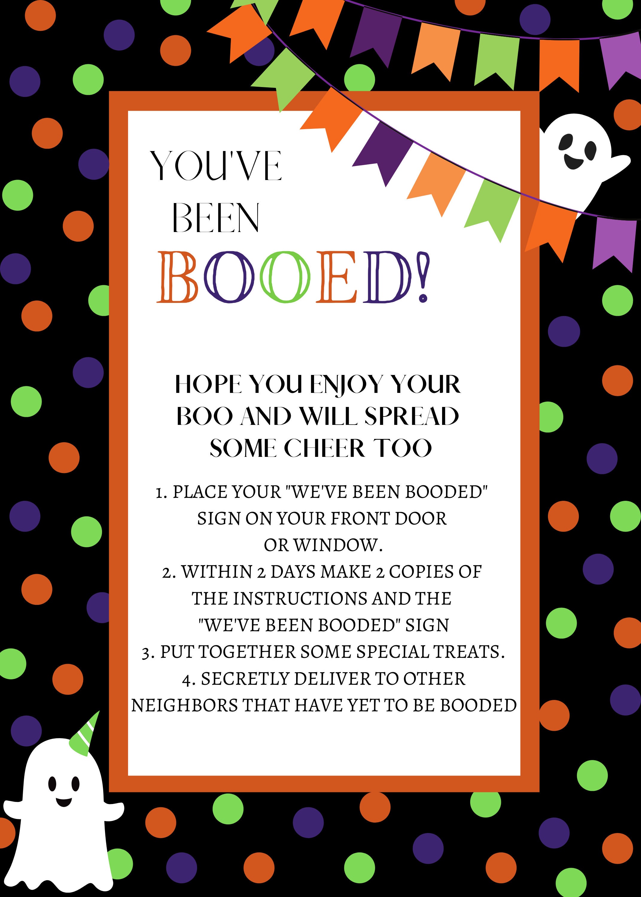 We've Been Booed, You've Been Boo'd, Halloween Game, Halloween ...