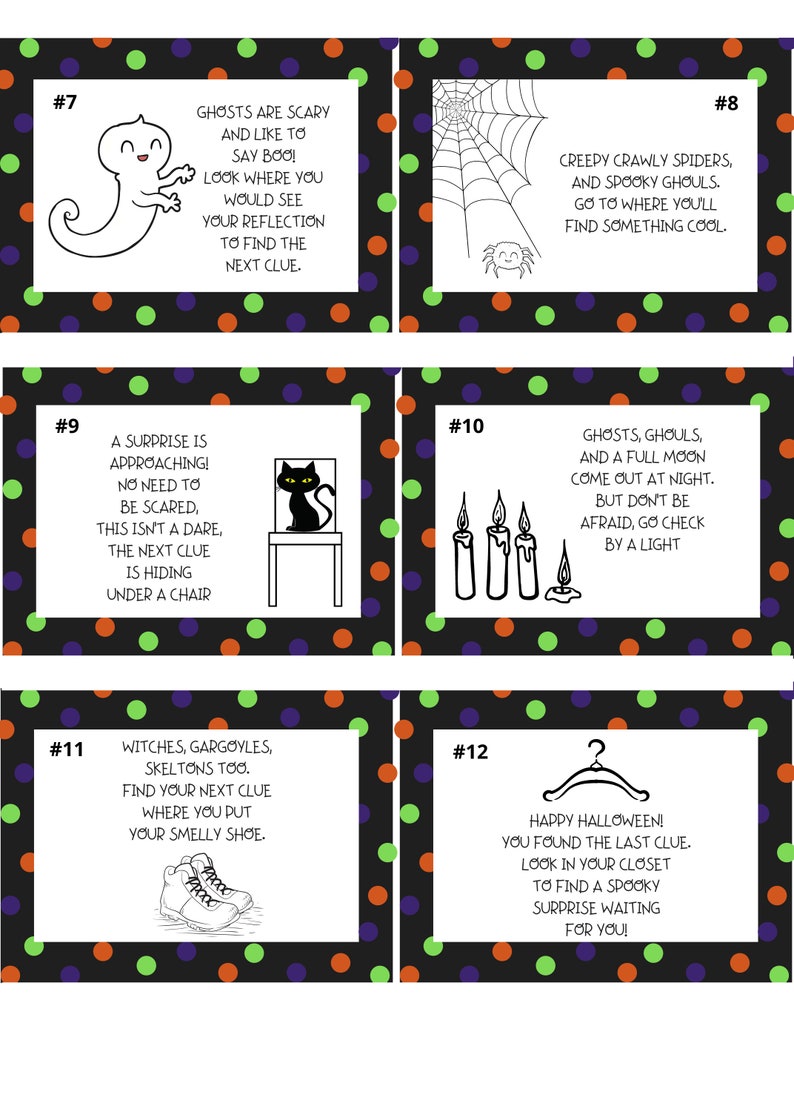 Kids Halloween Scavenger Hunt, Trick-or-treat, Halloween Game, Fun at ...