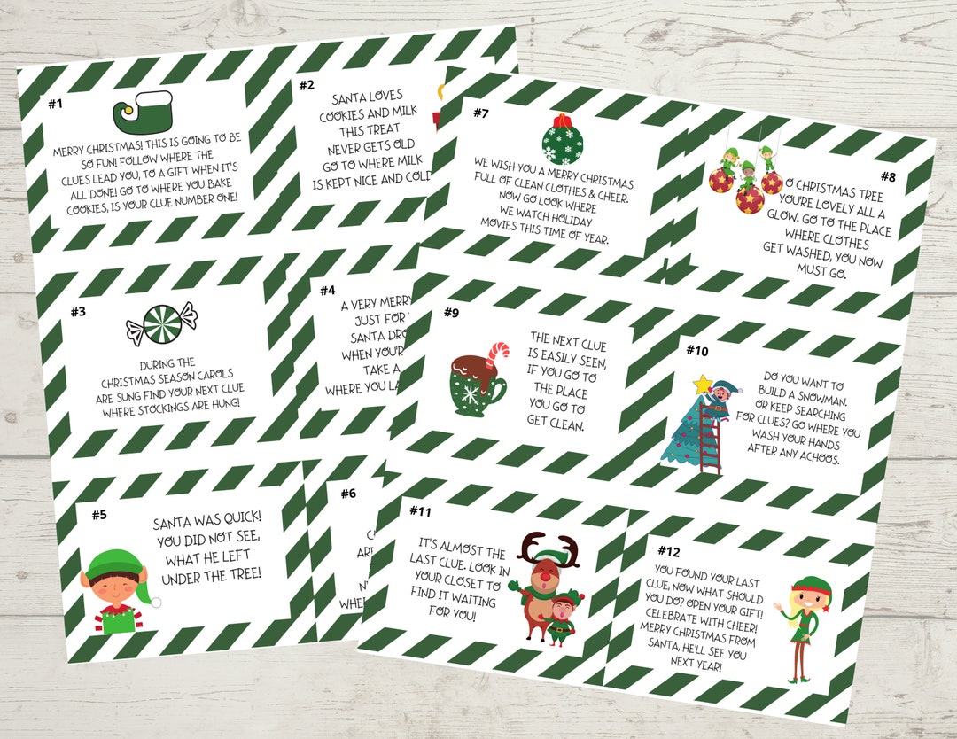 Elf Christmas Scavenger Hunt, Elfie Christmas Game, Fun at Home ...
