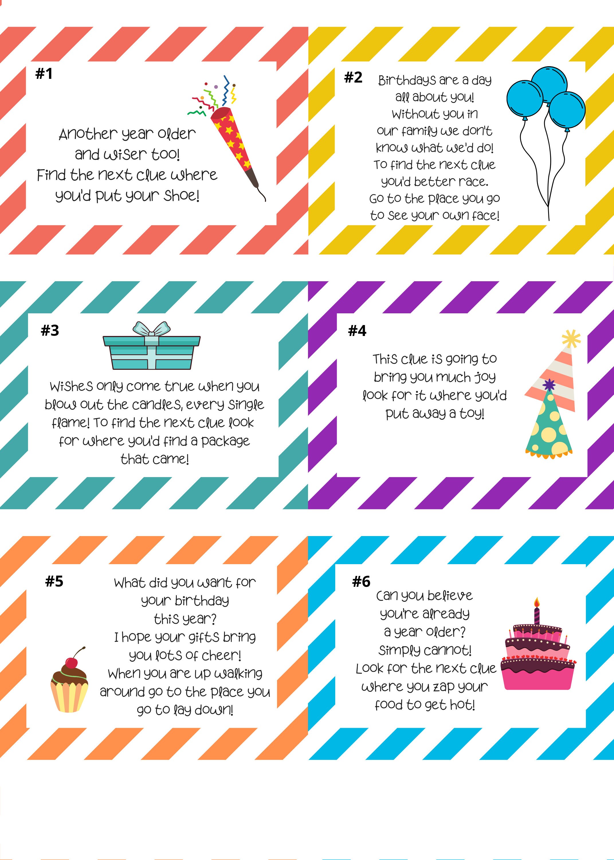 Kids Birthday Scavenger Hunt Birthday Party Game Fun at - Etsy