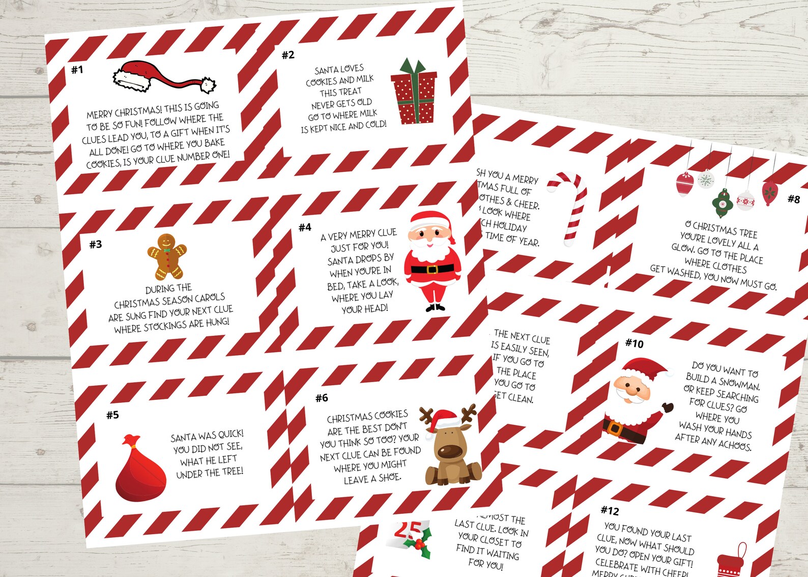 Santa Christmas Scavenger Hunt Christmas Game Fun at Home | Etsy