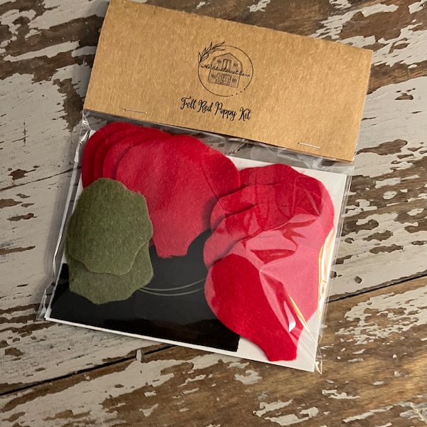 Felt Flower Poppy - Etsy