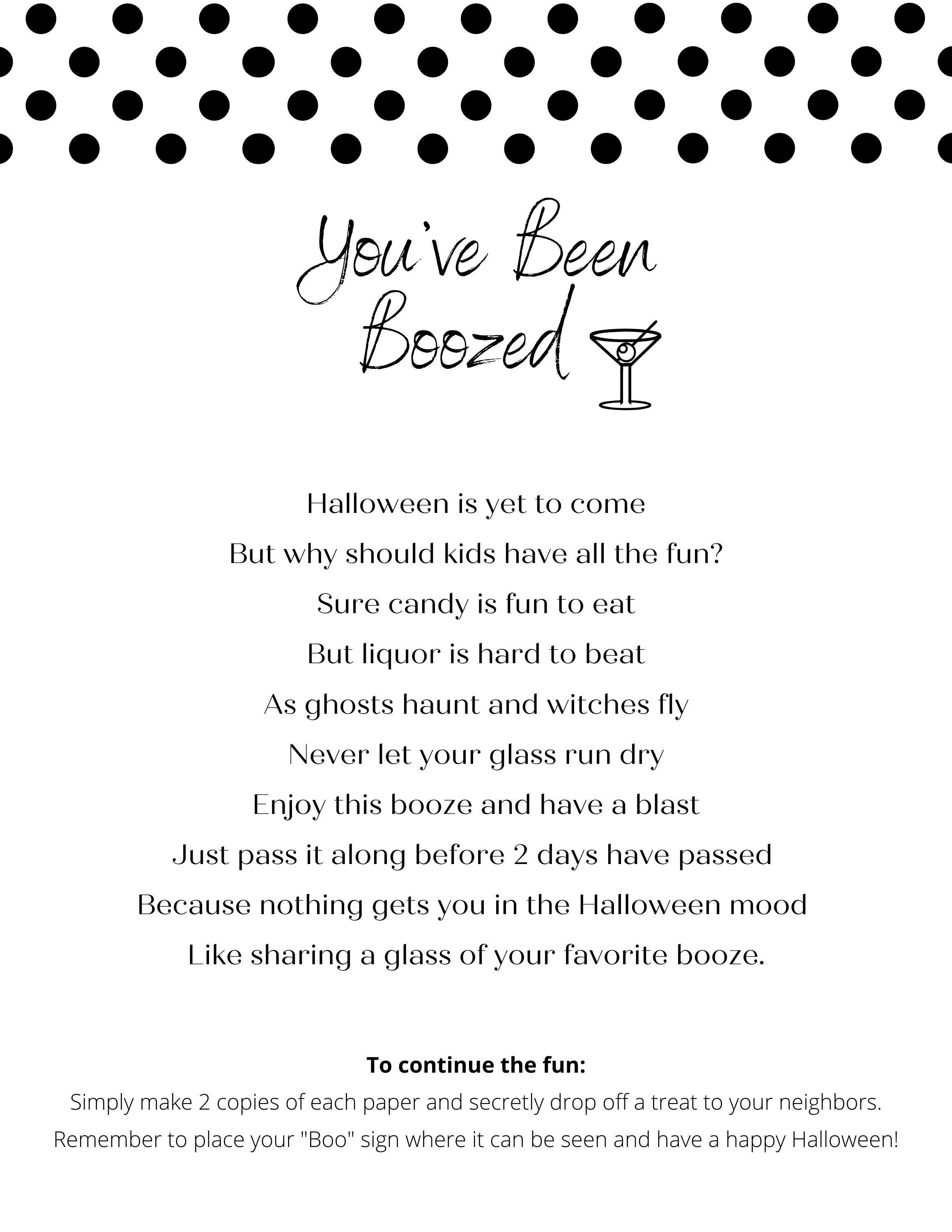 We've Been Boozed You've Been Boo'd Booed - Etsy