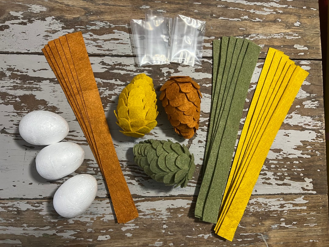 Felt Autumn Pinecone Craft Kit, Thanksgiving Tablescapes, Fall Fun at ...