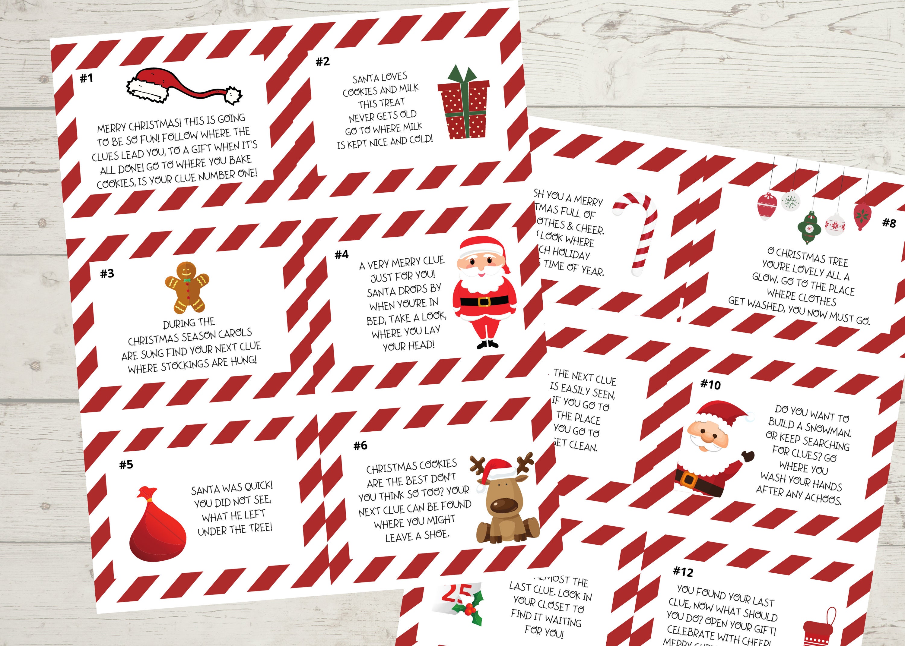 Santa Christmas Scavenger Hunt Christmas Game Fun at Home | Etsy