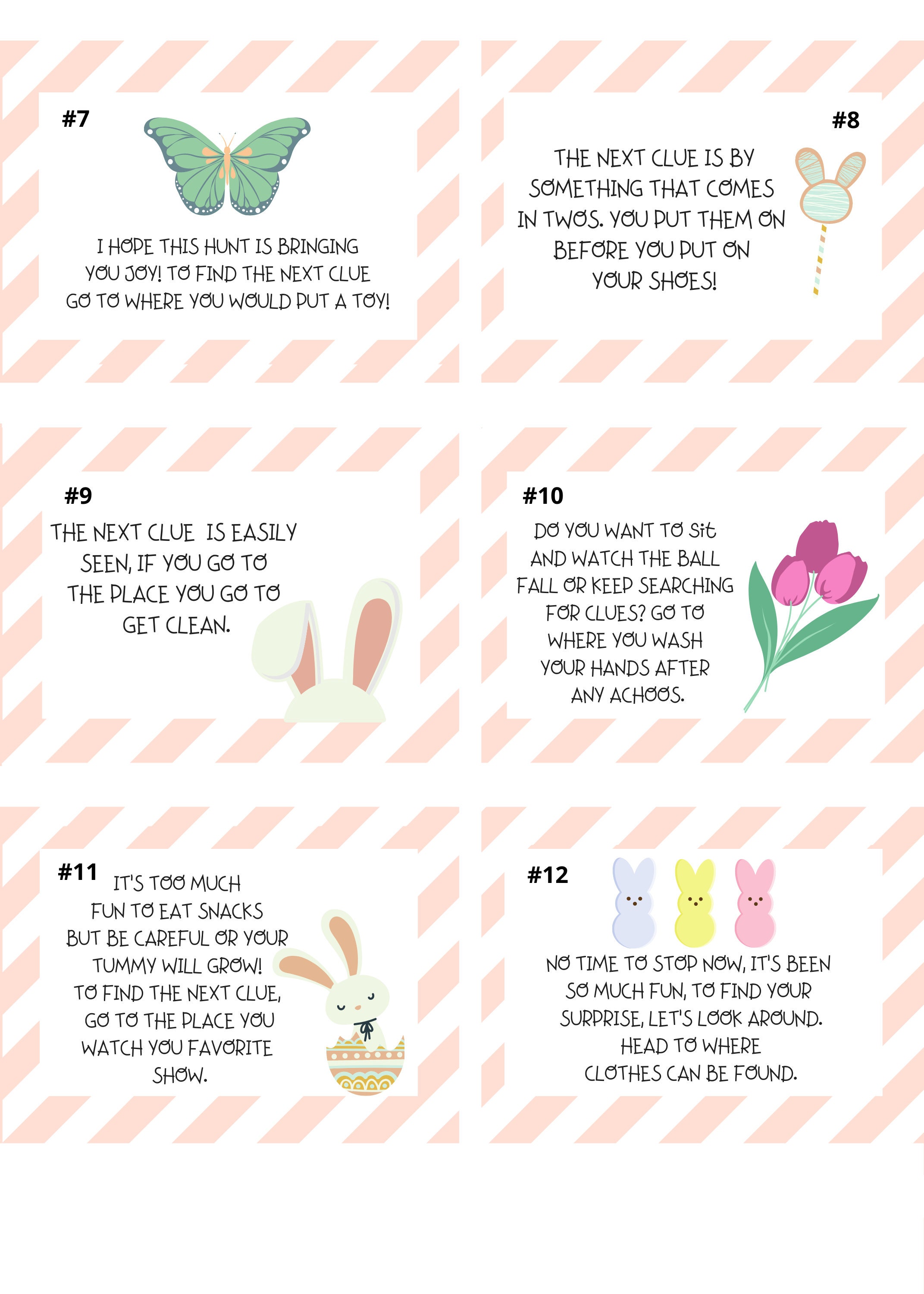 Easter Scavenger Hunt Spring Game Fun at Home Printable for | Etsy
