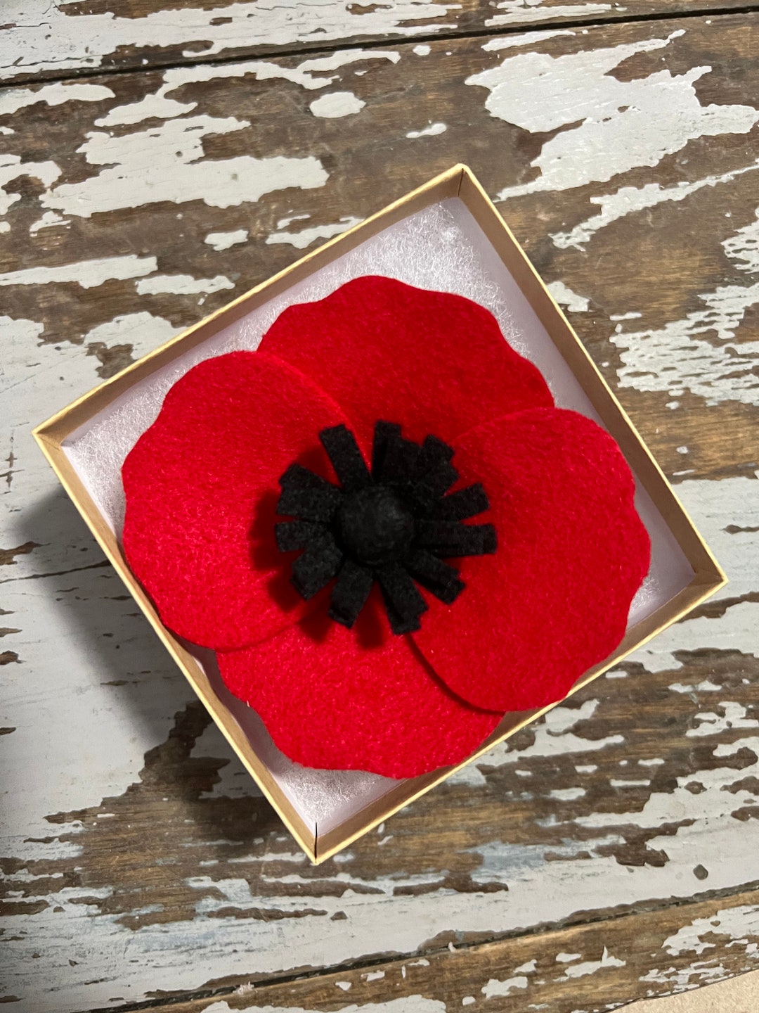 Handmade Red Poppy Pin, Veterans Day Broach, Veteran Hat Pin - Etsy
