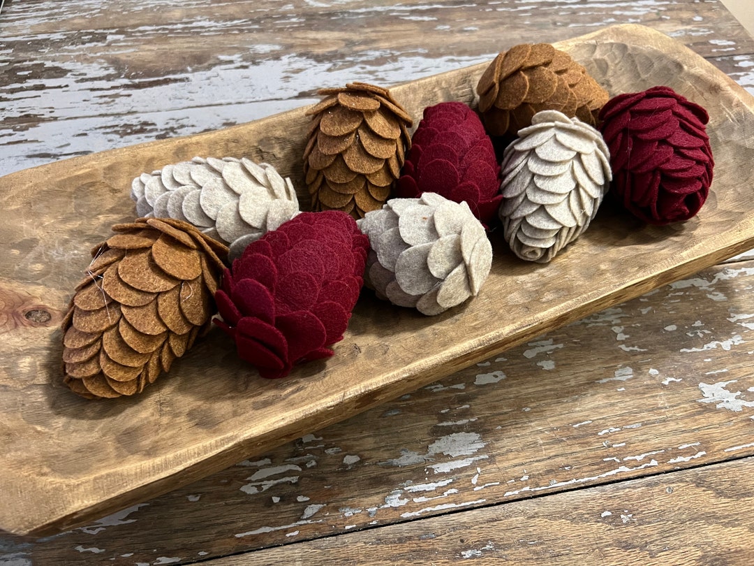 Handmade Felt Pinecones, Christmas Tablescapes, Home Decor, Nature ...