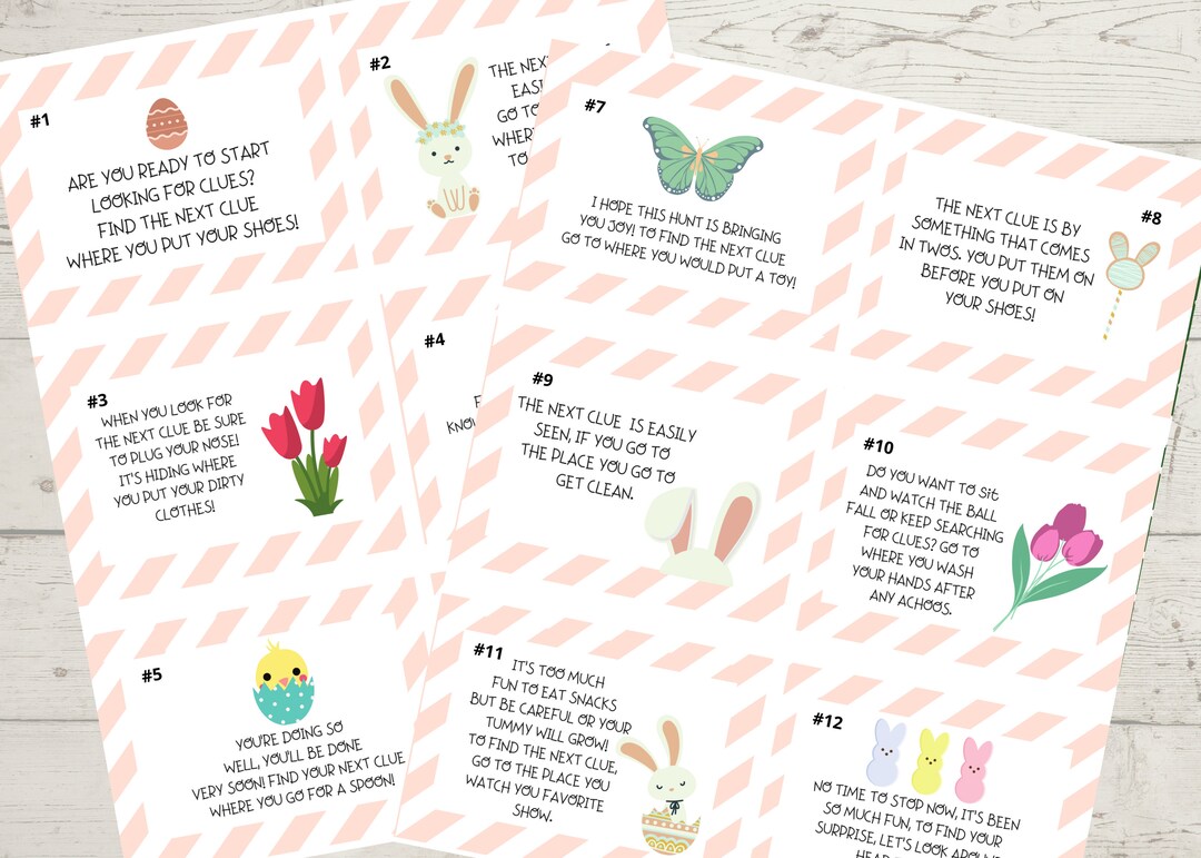 Easter Scavenger Hunt, Spring Game, Fun at Home, Printable for All Ages ...