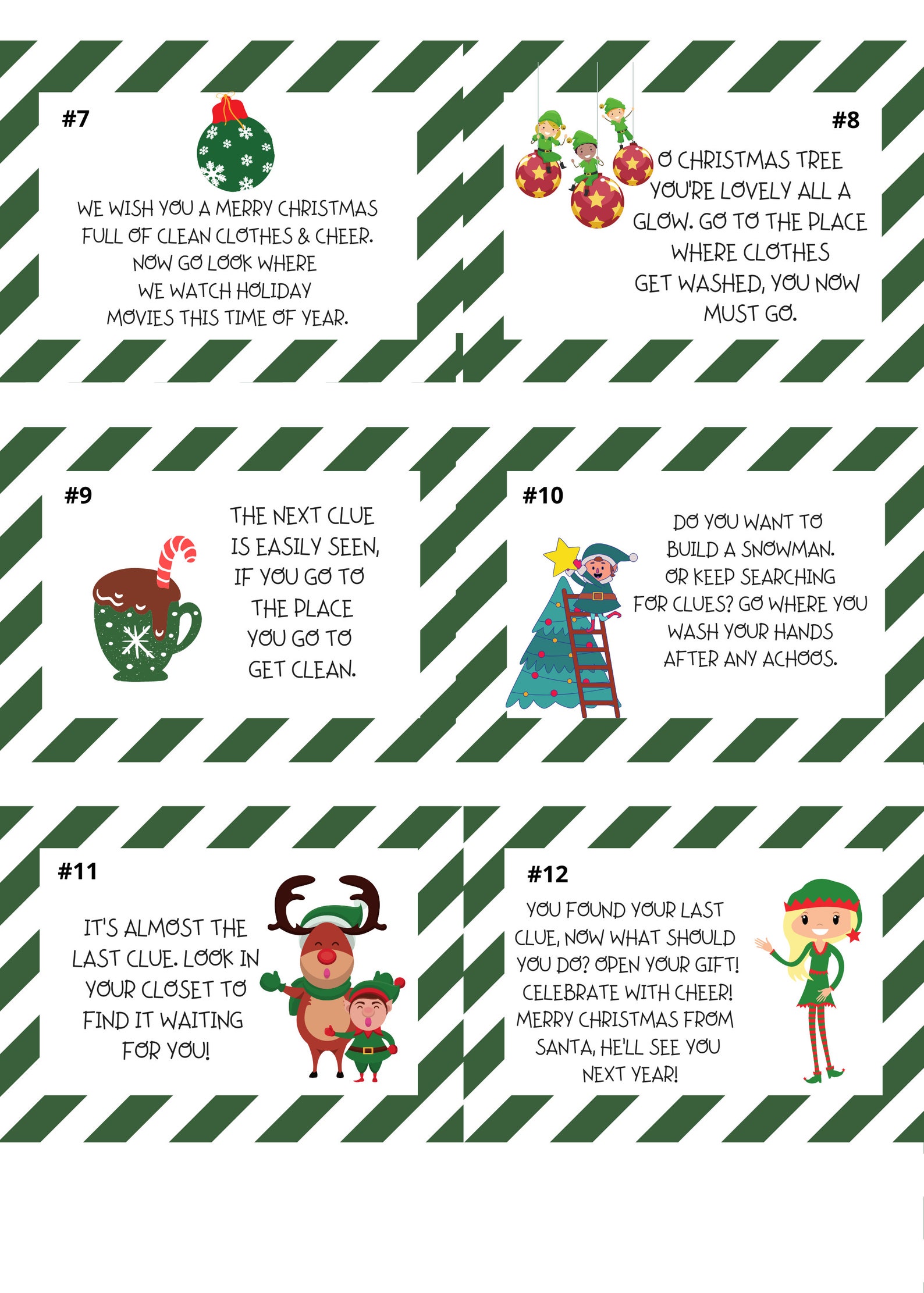 Elf Christmas Scavenger Hunt, Elfie Christmas Game, Fun at Home ...