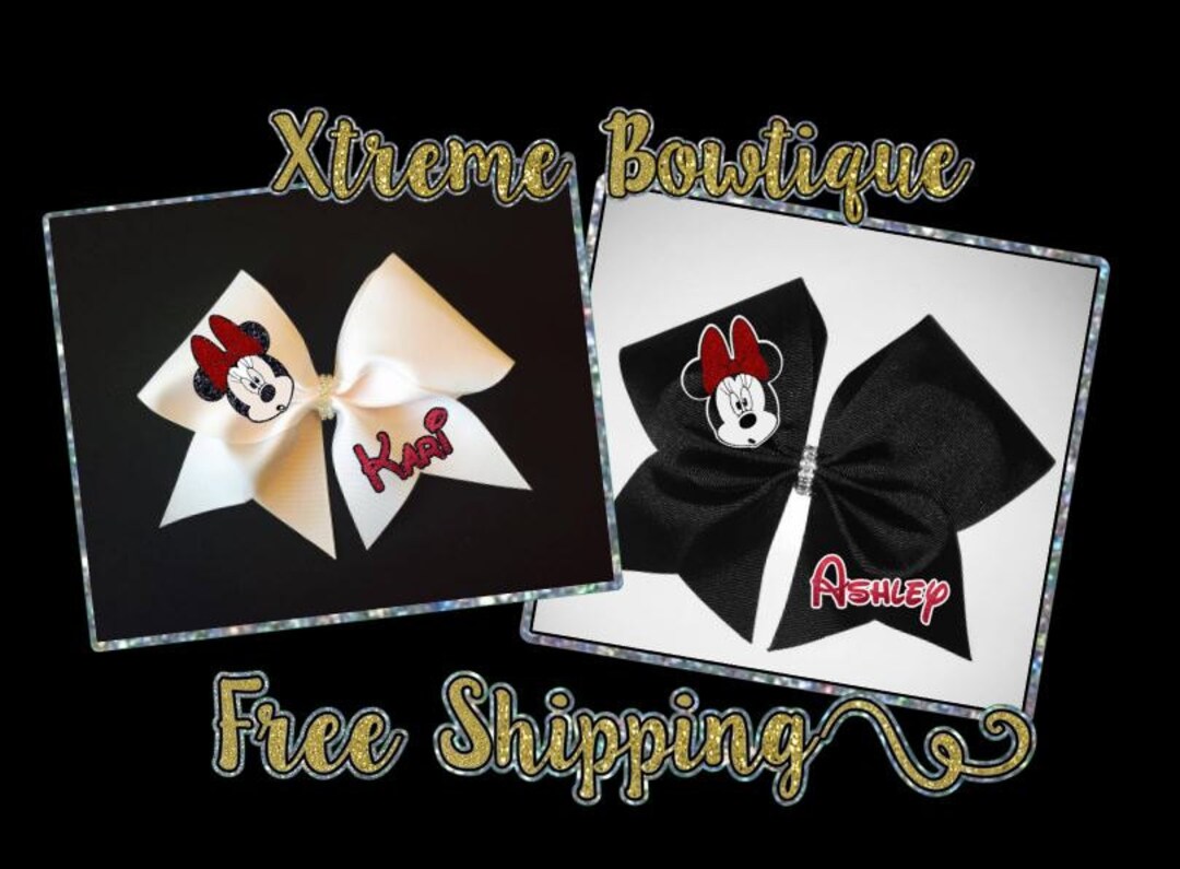 Disney Cheer Bow, Minnie Mouse Bow, Cheer Bow Disney, Disney Hair Bow ...